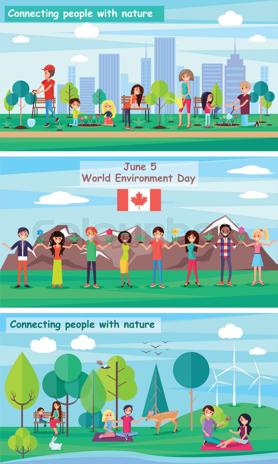 June 5 World Environment Day Promotional Posters | Stock vector | Colourbox