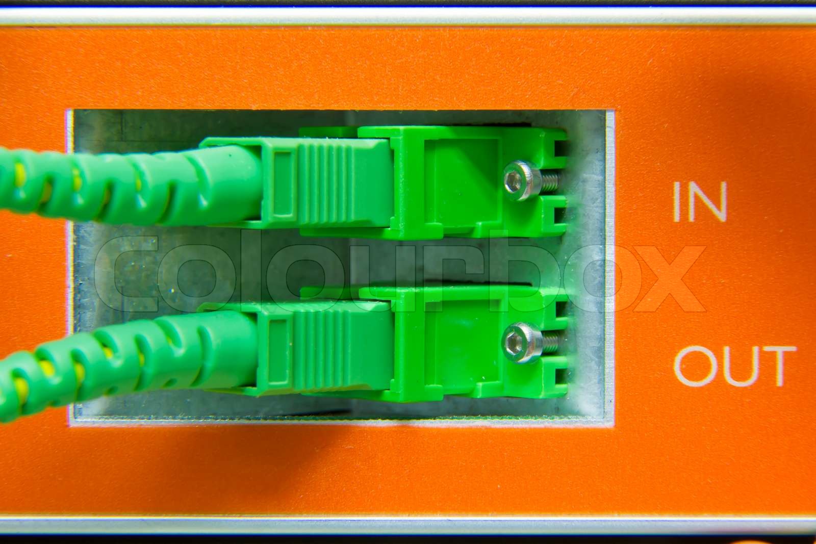 ethernet cables maze connected to switch | Stock image | Colourbox