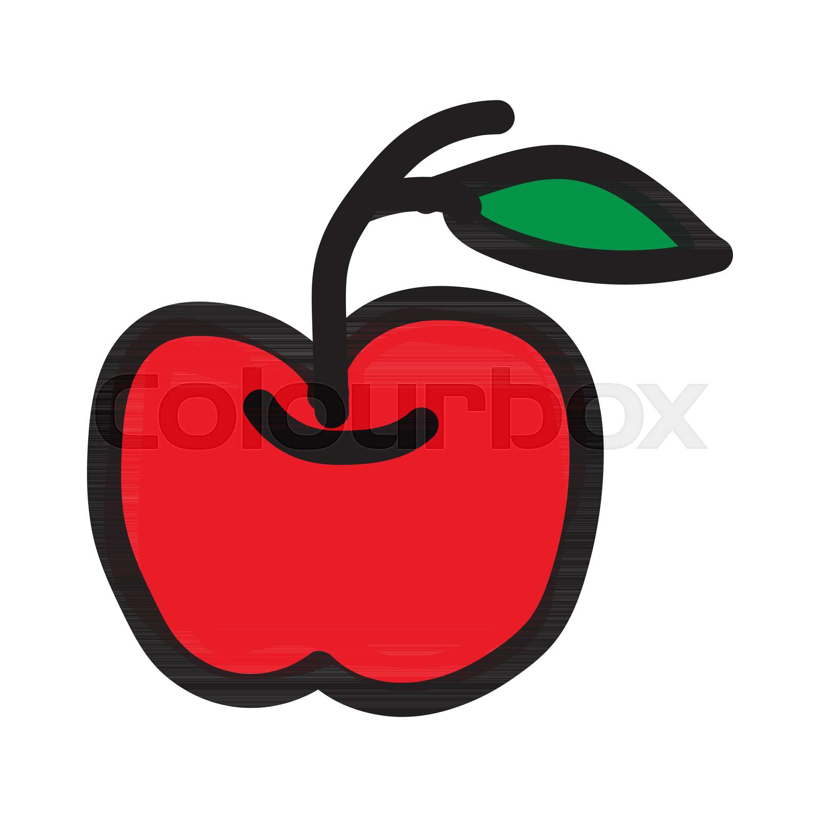 Draw apple icon | Stock vector | Colourbox