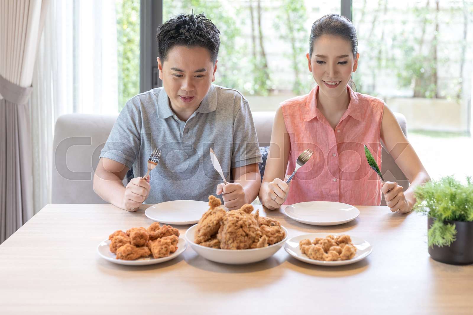 Couples eating together | Stock image | Colourbox