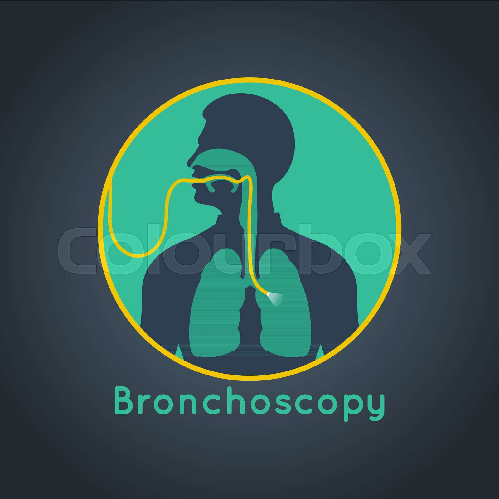 Bronchoscopy vector logo icon illustration | Stock vector | Colourbox