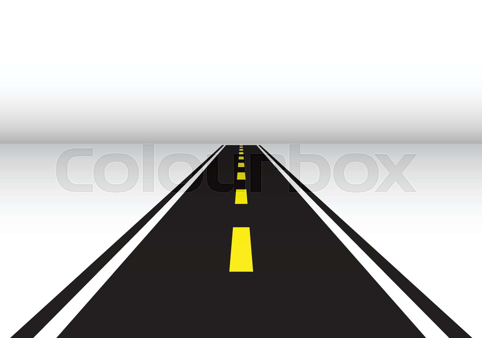 Road perspective vector illustration. | Stock vector | Colourbox