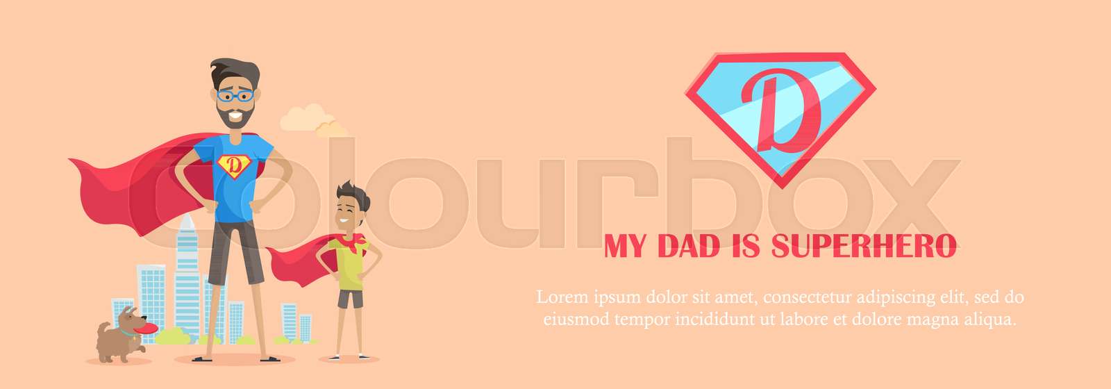 My Dad is Superhero | Stock vector | Colourbox