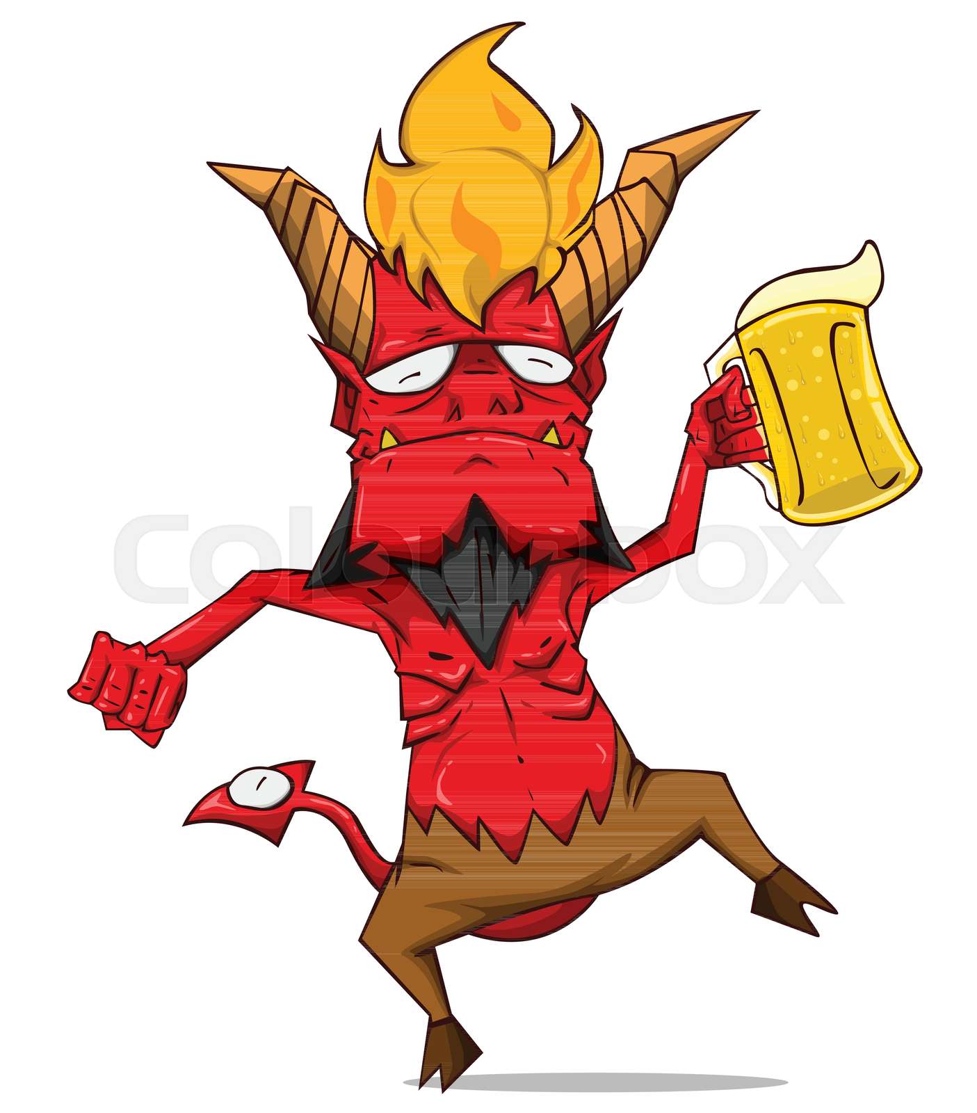 Red Devil Character vector. Monster in Halloween night | Stock vector ...