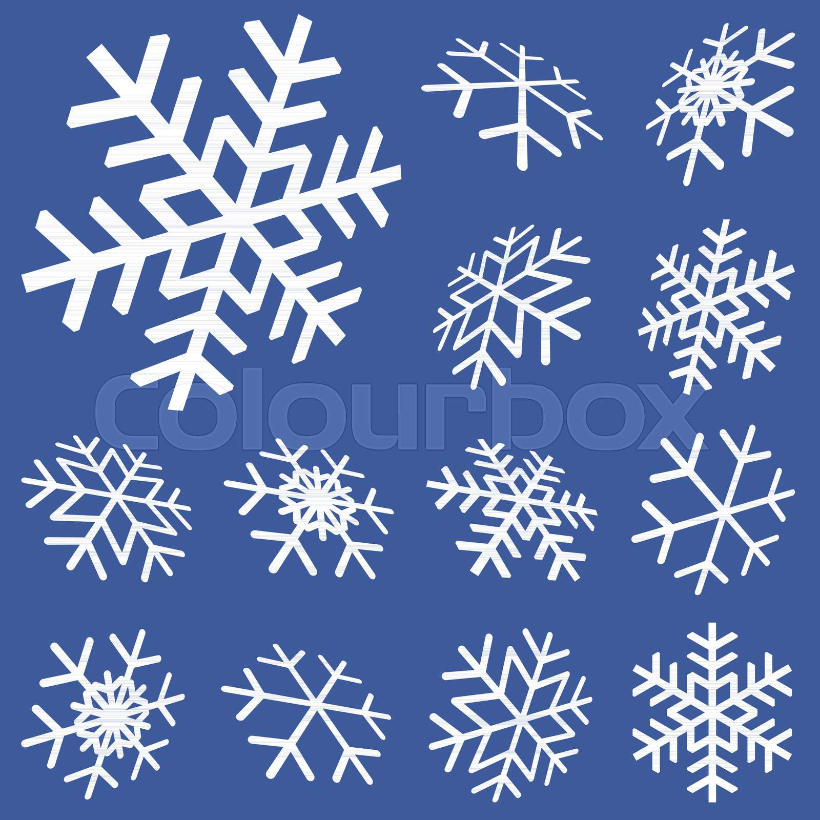 collection of snow stars | Stock vector | Colourbox