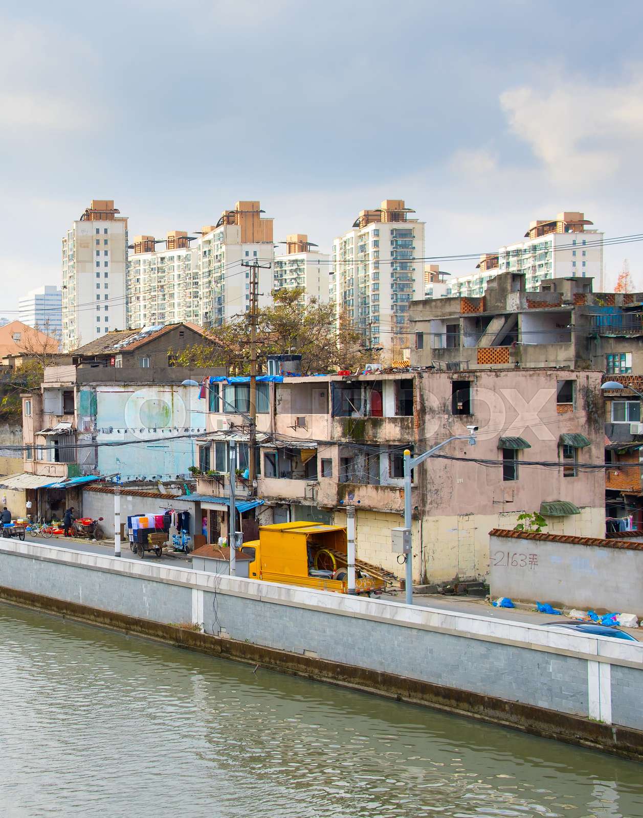 Slums of Shanghai , China | Stock image | Colourbox