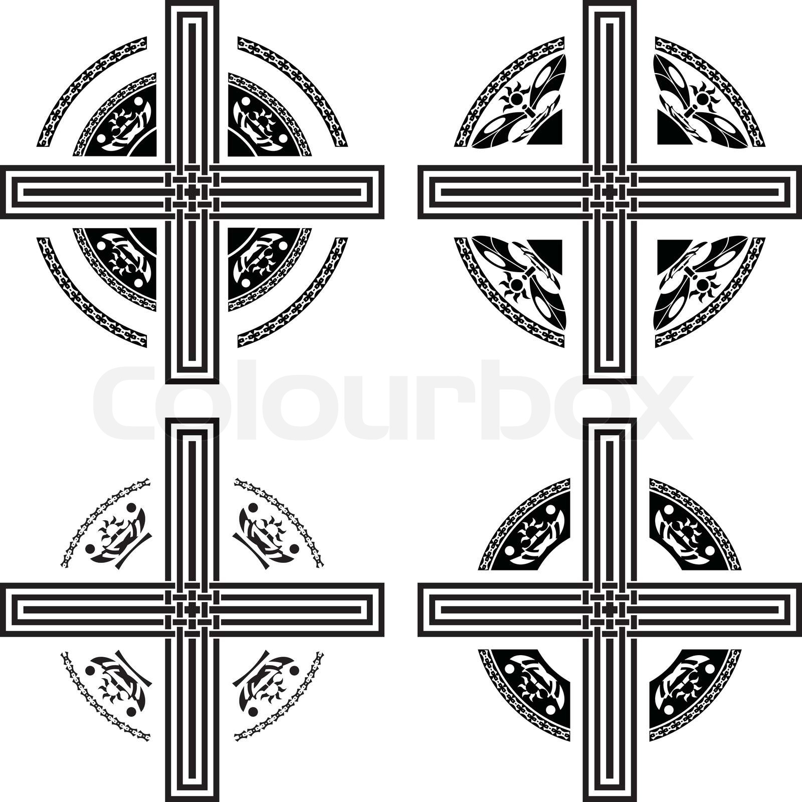 set of fantasy crosses. vector illustration | Stock vector | Colourbox
