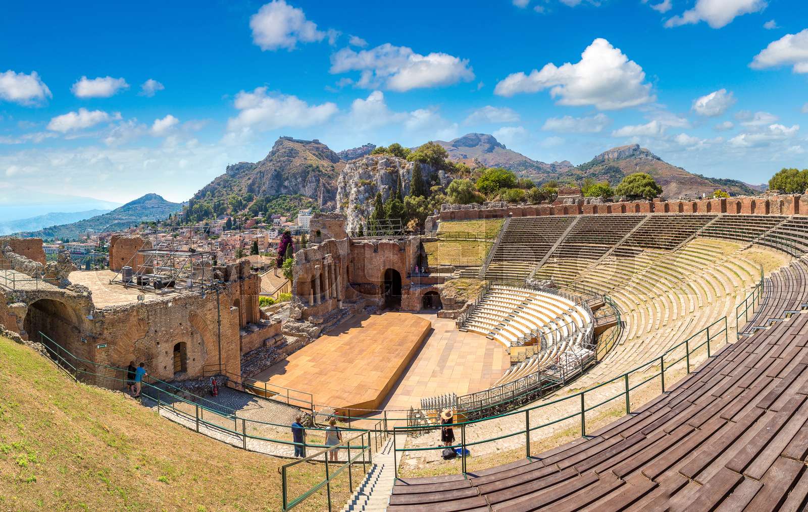 Ancient Greek theater in Taormina, Sicily | Stock image | Colourbox