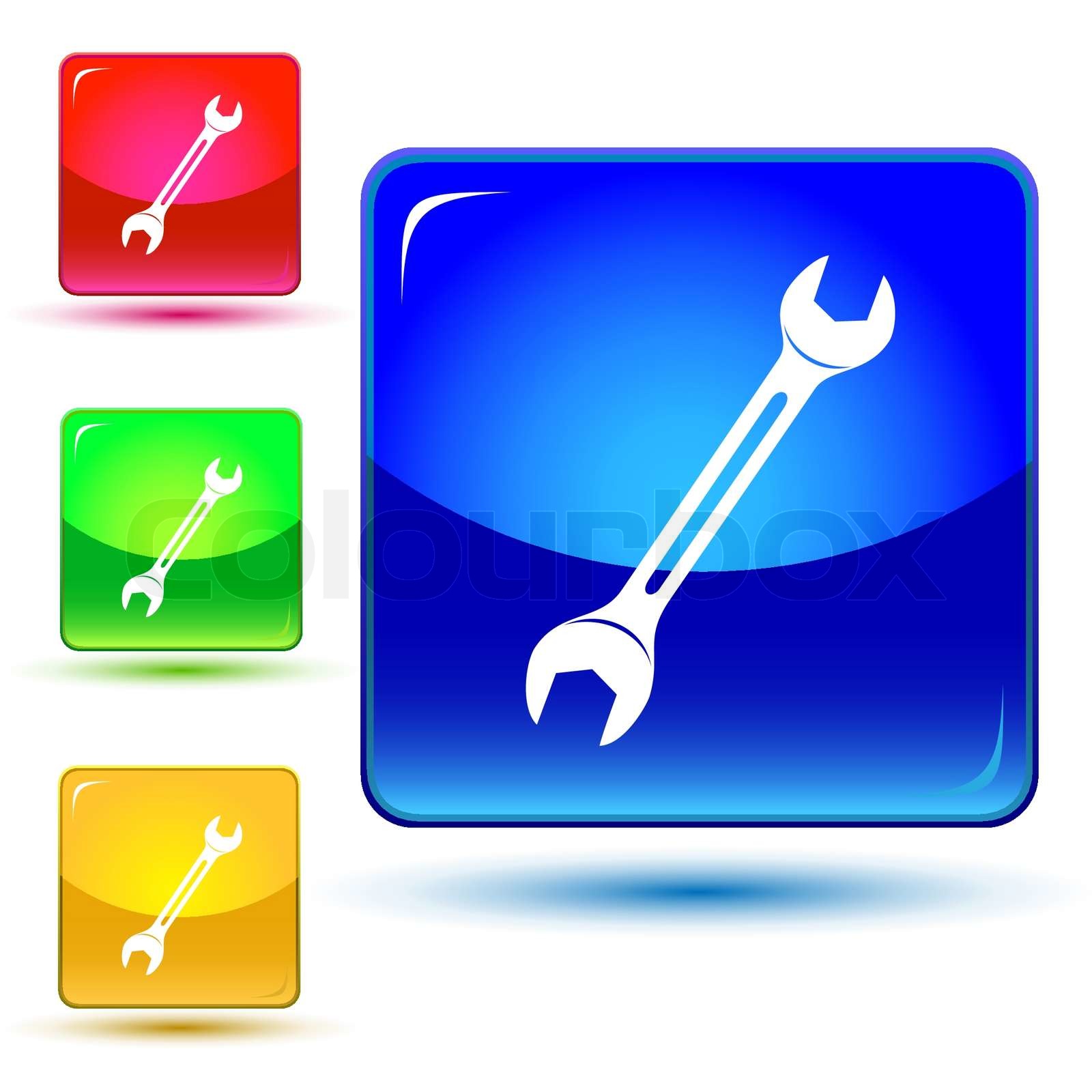 vector icons of spanner | Stock vector | Colourbox