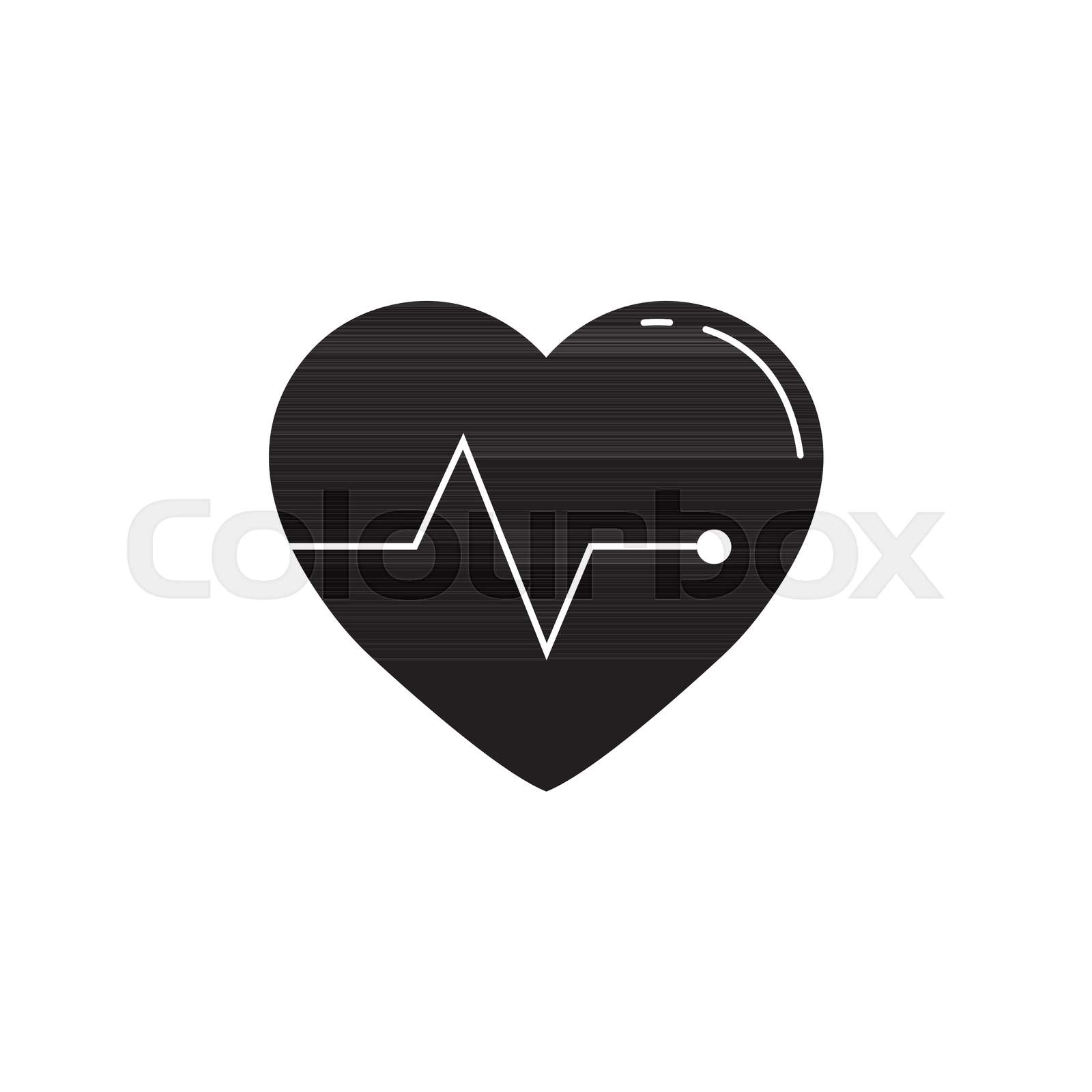 Heartbeat solid icon, cardio, vector graphics | Stock-Vektor | Colourbox