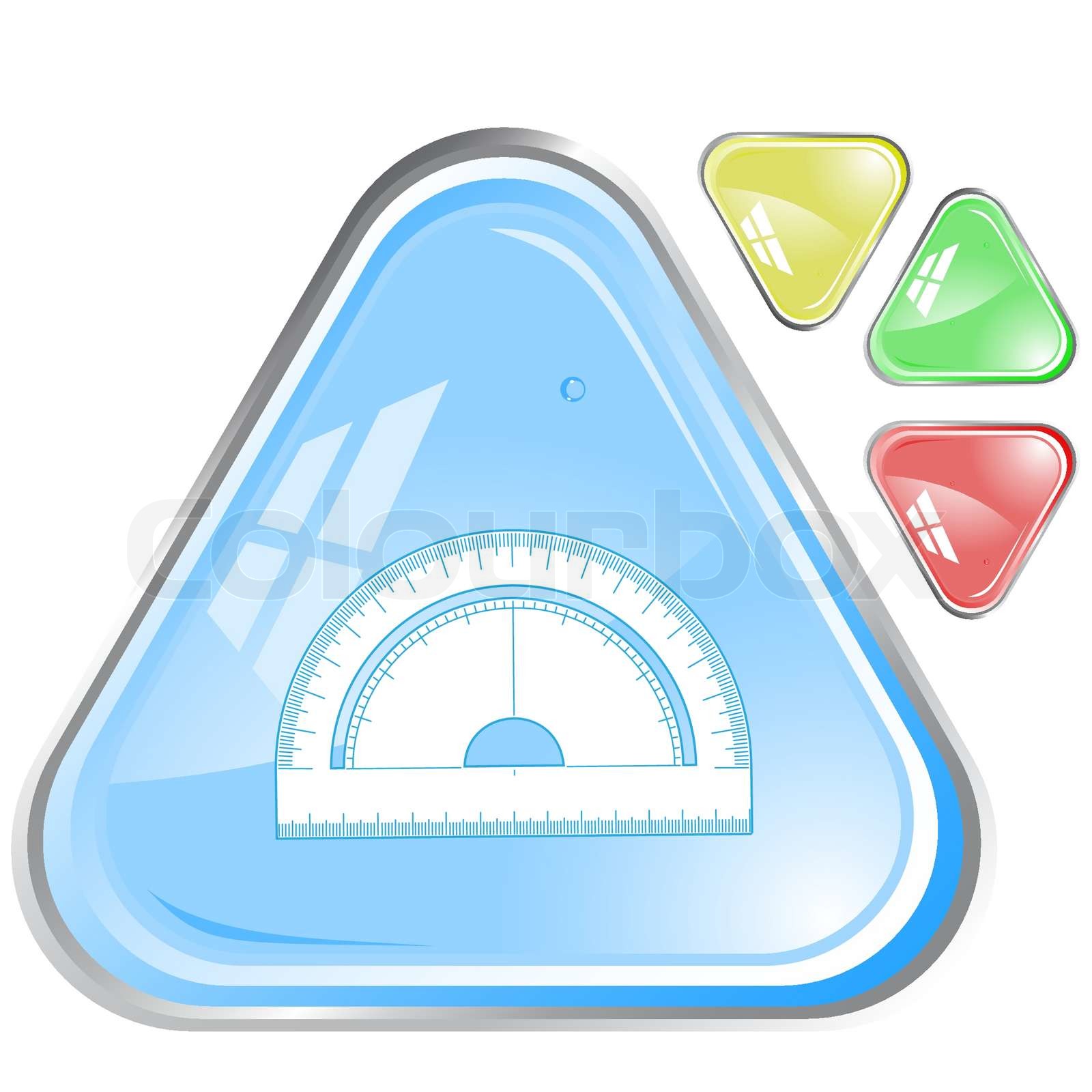 vector icon of protractor | Stock vector | Colourbox