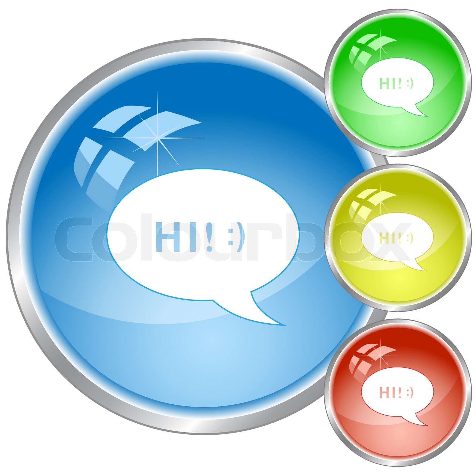 vector icon of chat symbol | Stock vector | Colourbox