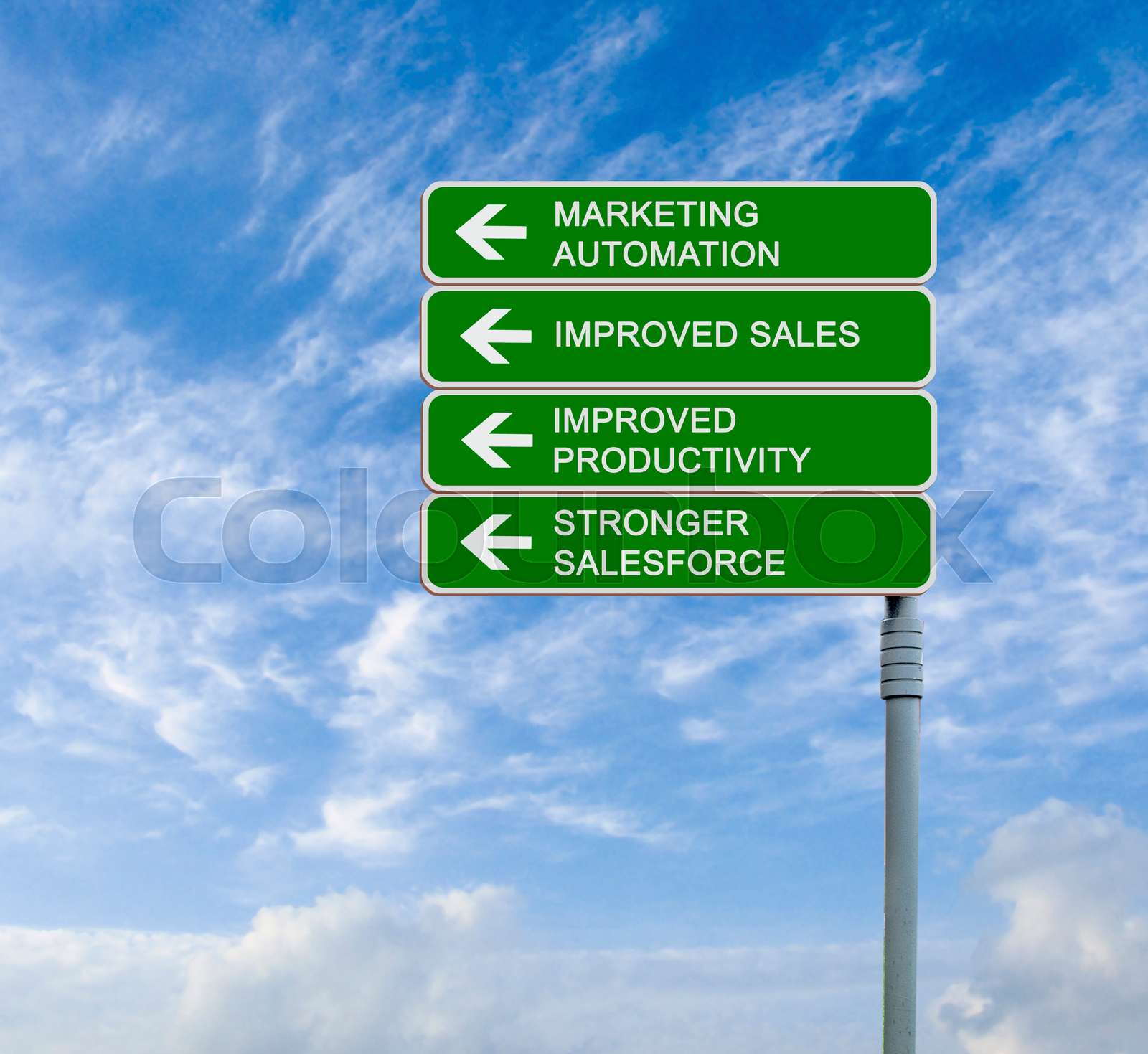 Road sign with words | Stock image | Colourbox