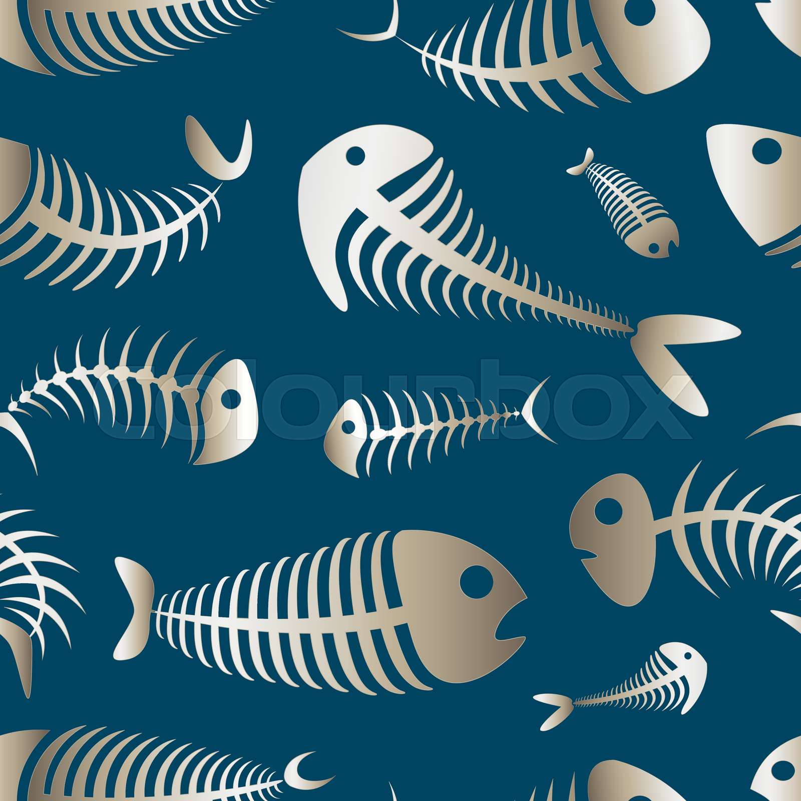 Fishbone set pattern | Stock vector | Colourbox