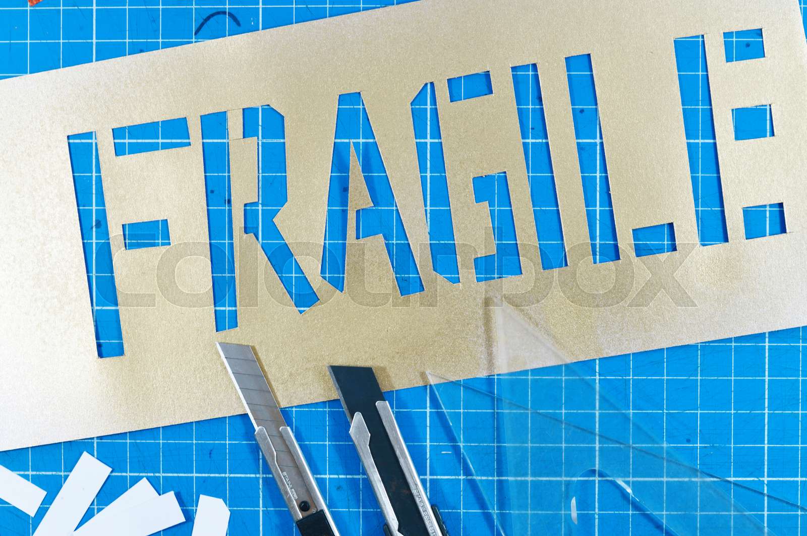 fragile stencil | Stock image | Colourbox