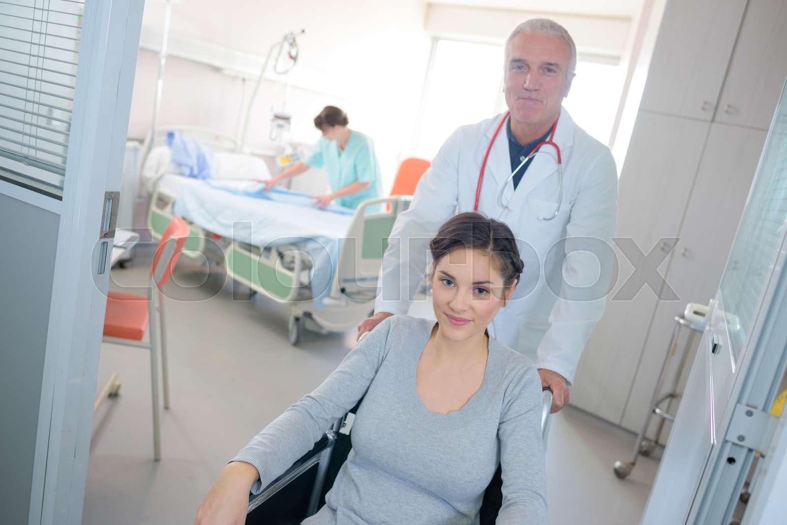 patient being discharge in the hospital | Stock image | Colourbox