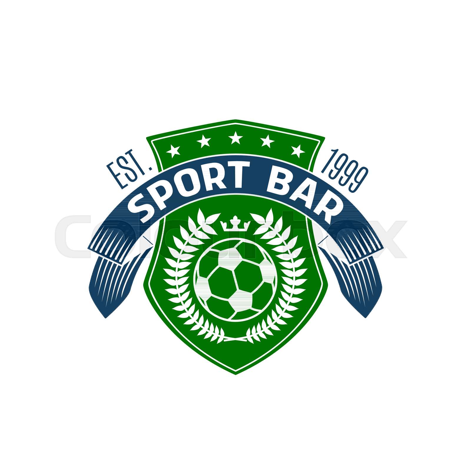 Soccer bar or football sport pub vector icon | Stock vector | Colourbox