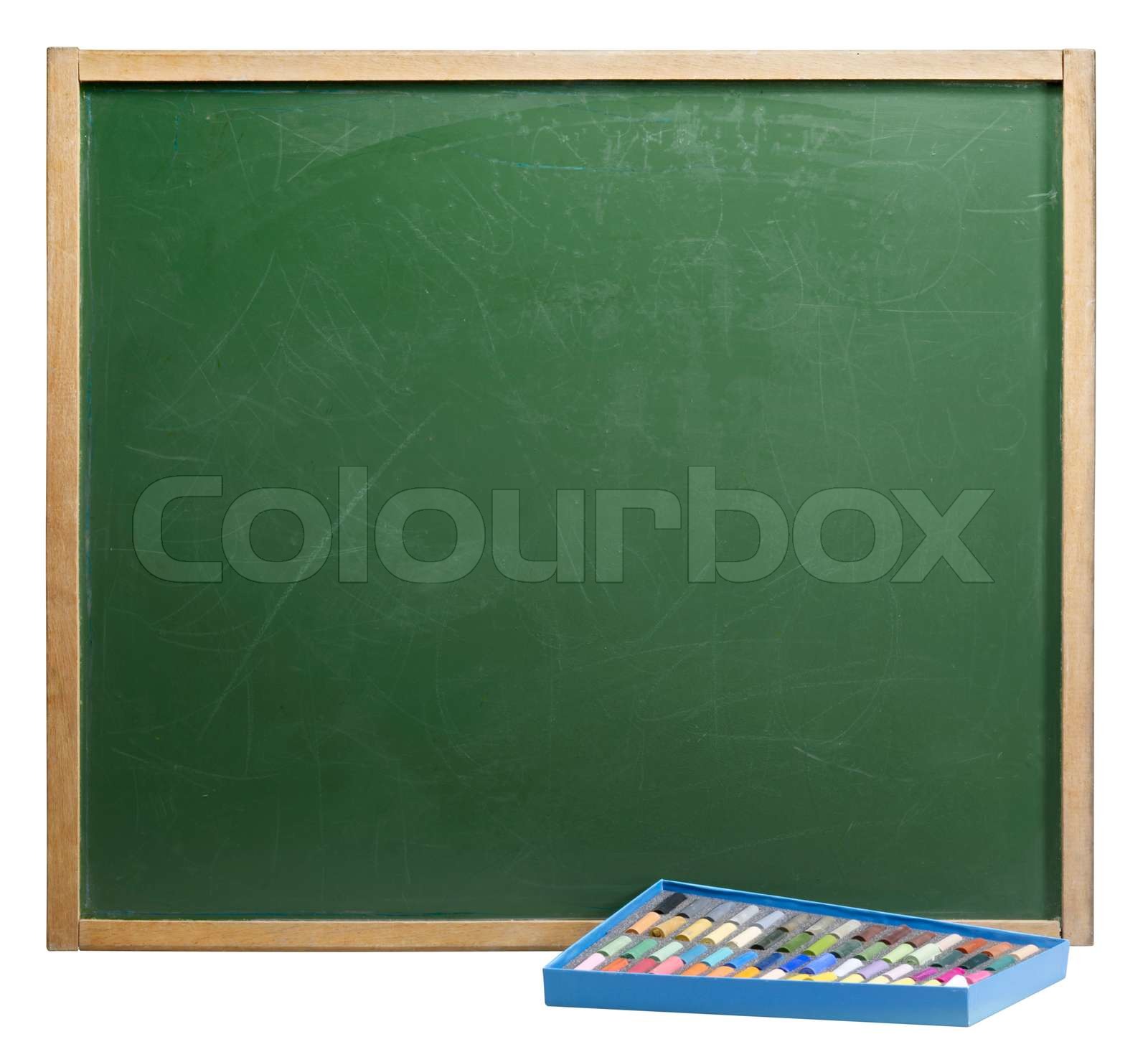 blackboard edge and crayons | Stock image | Colourbox