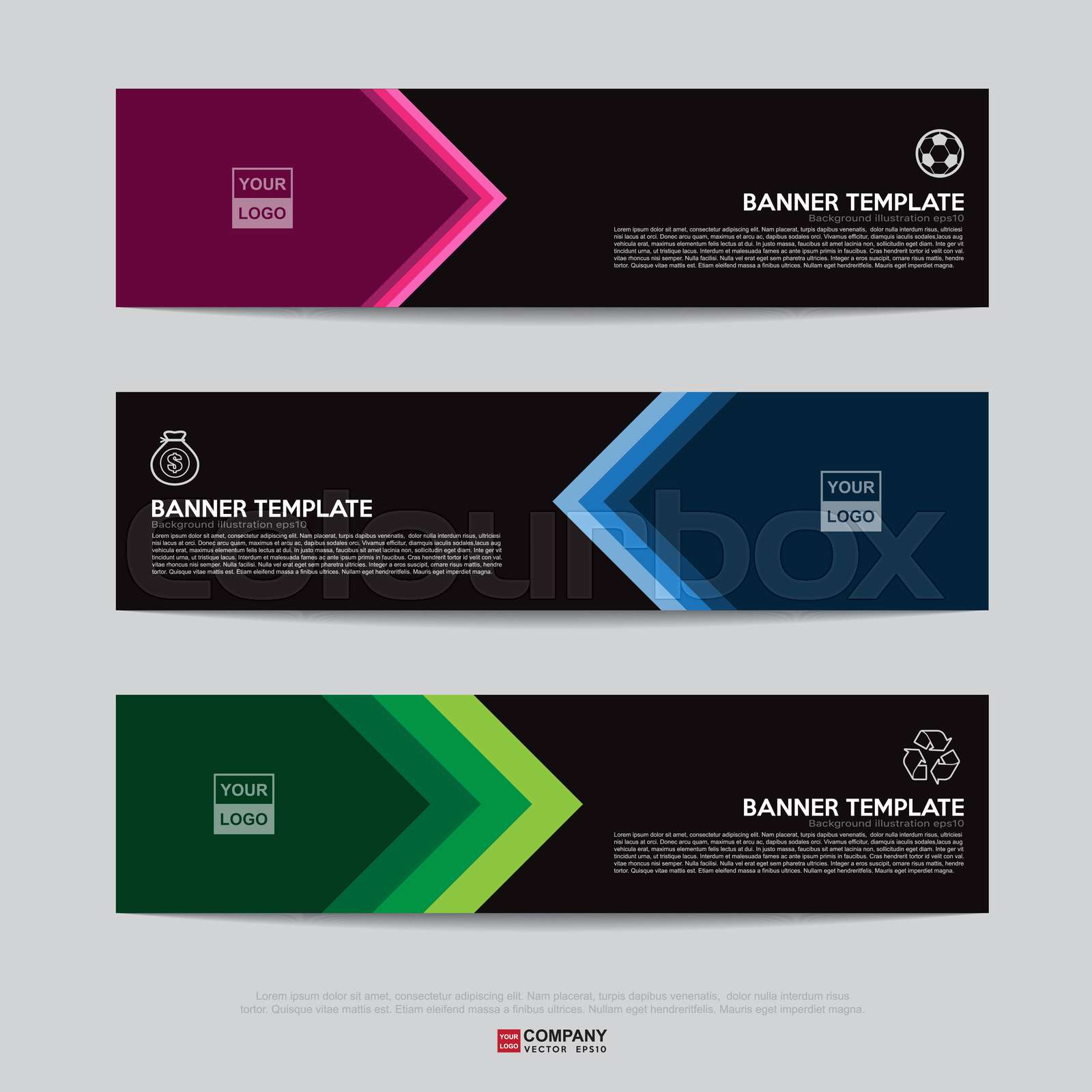 Banner design for business presentation | Stock vector | Colourbox