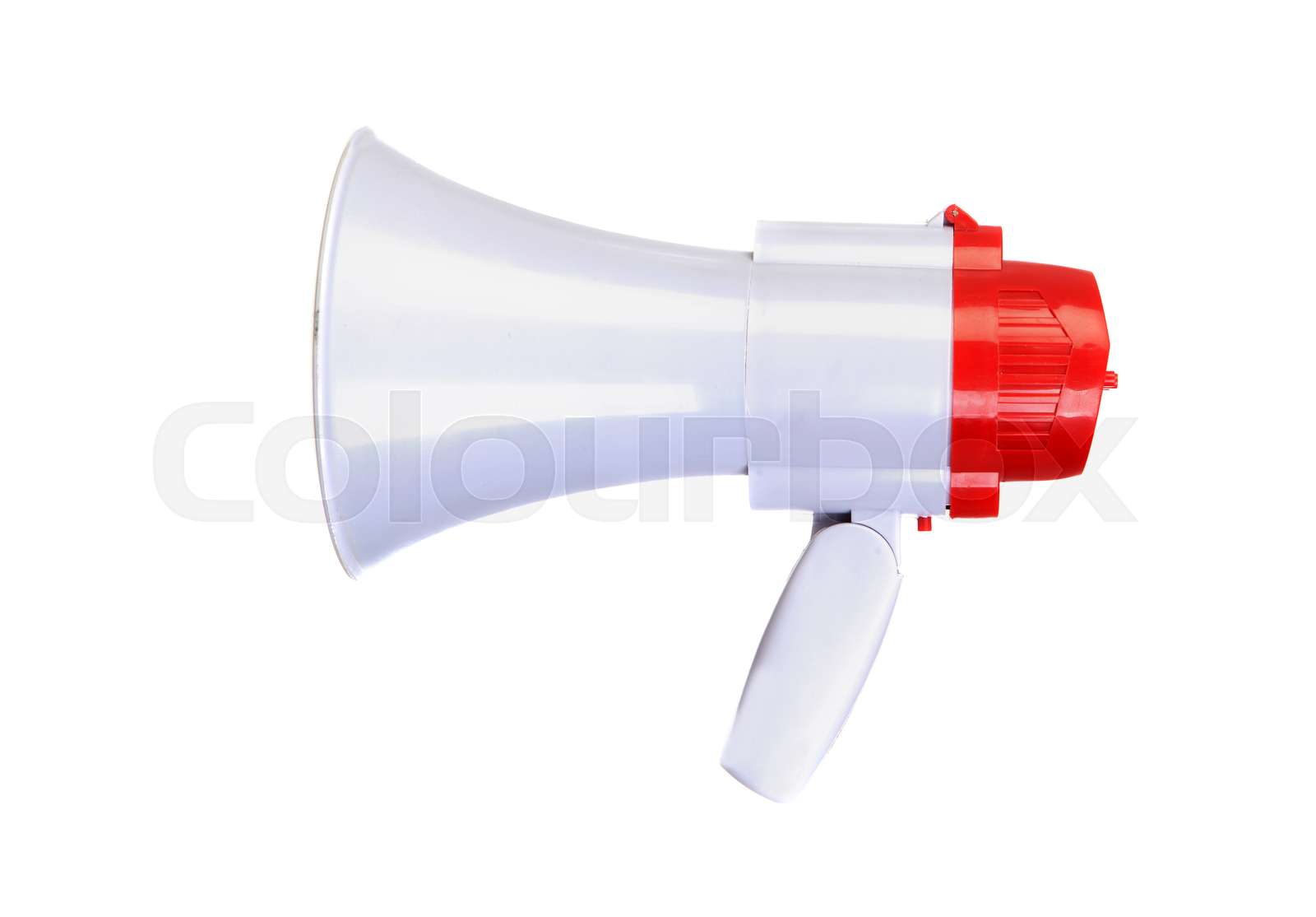 White and red megaphone | Stock image | Colourbox