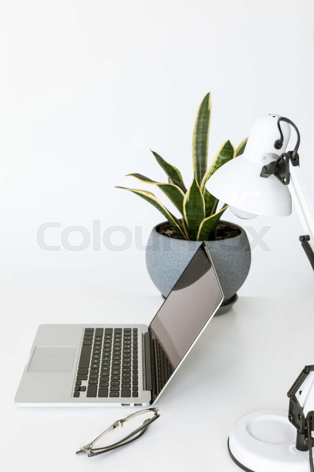 Minimalistic workplace | Stock image | Colourbox