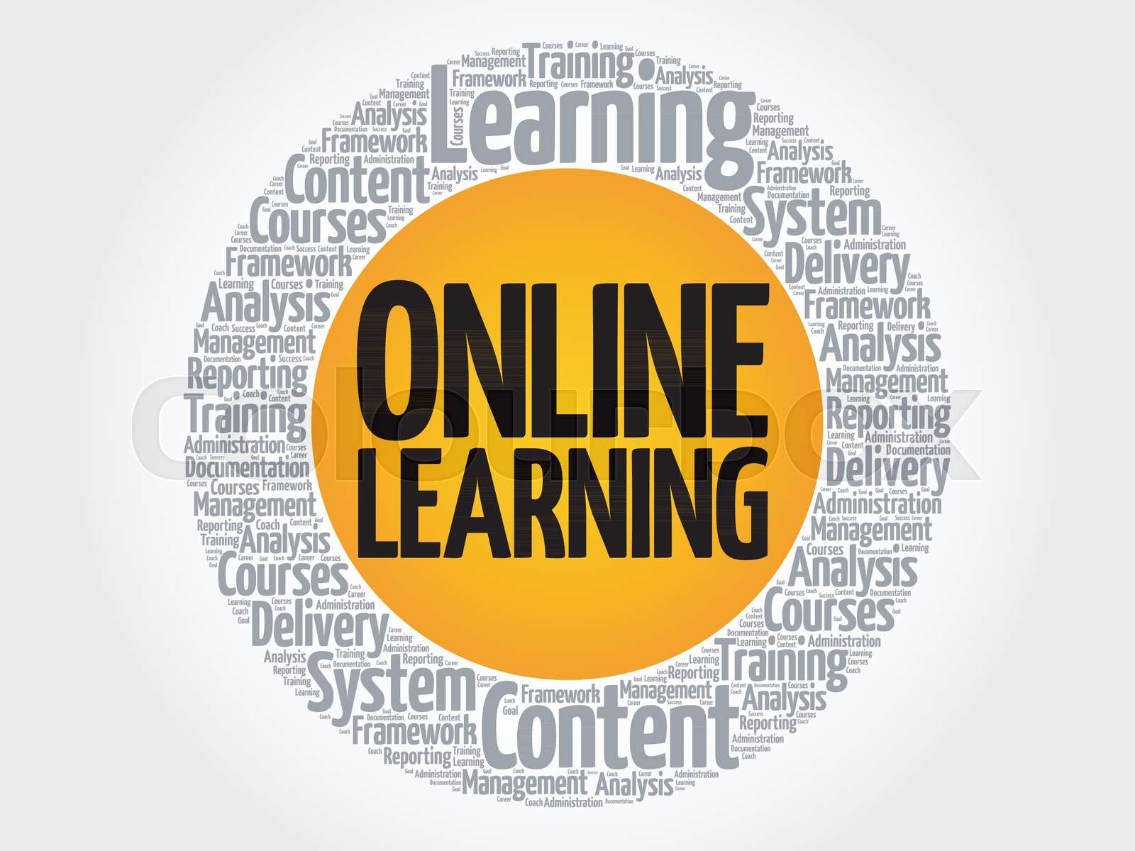 Online Learning circle | Stock vector | Colourbox