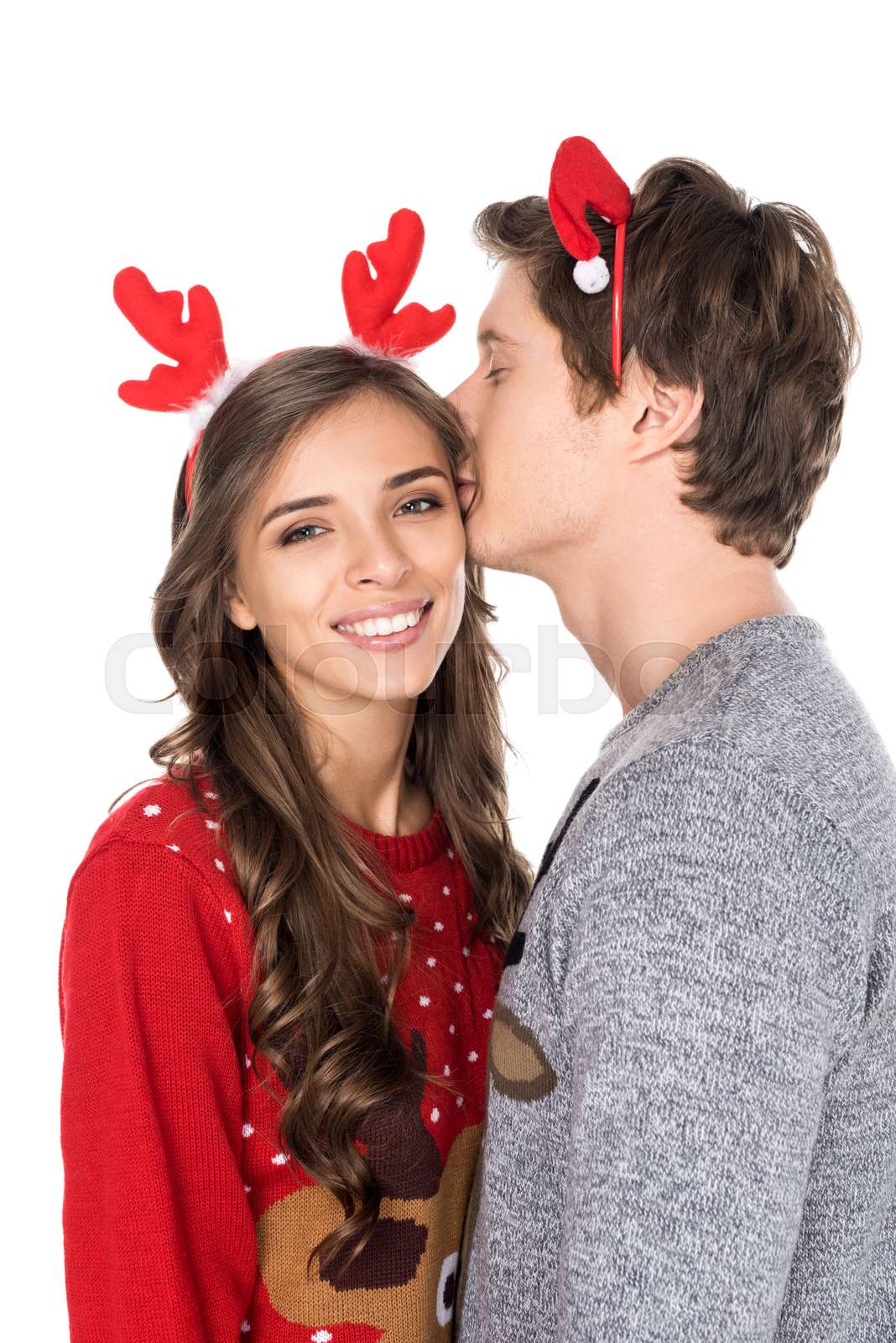 man kissing girlfriend | Stock image | Colourbox