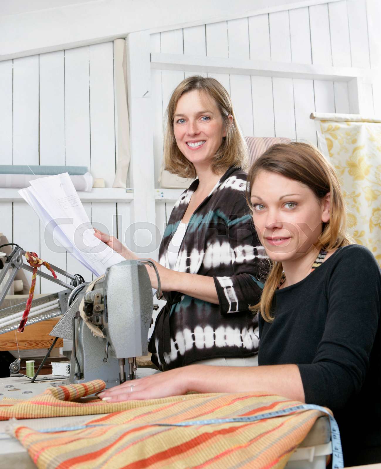 Portraits 2 women at work | Stock image | Colourbox