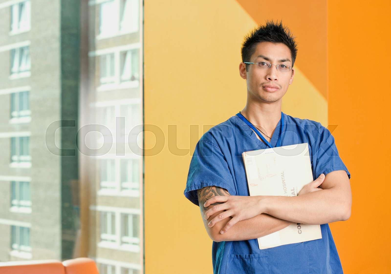A portrait of a male nurse | Stock image | Colourbox