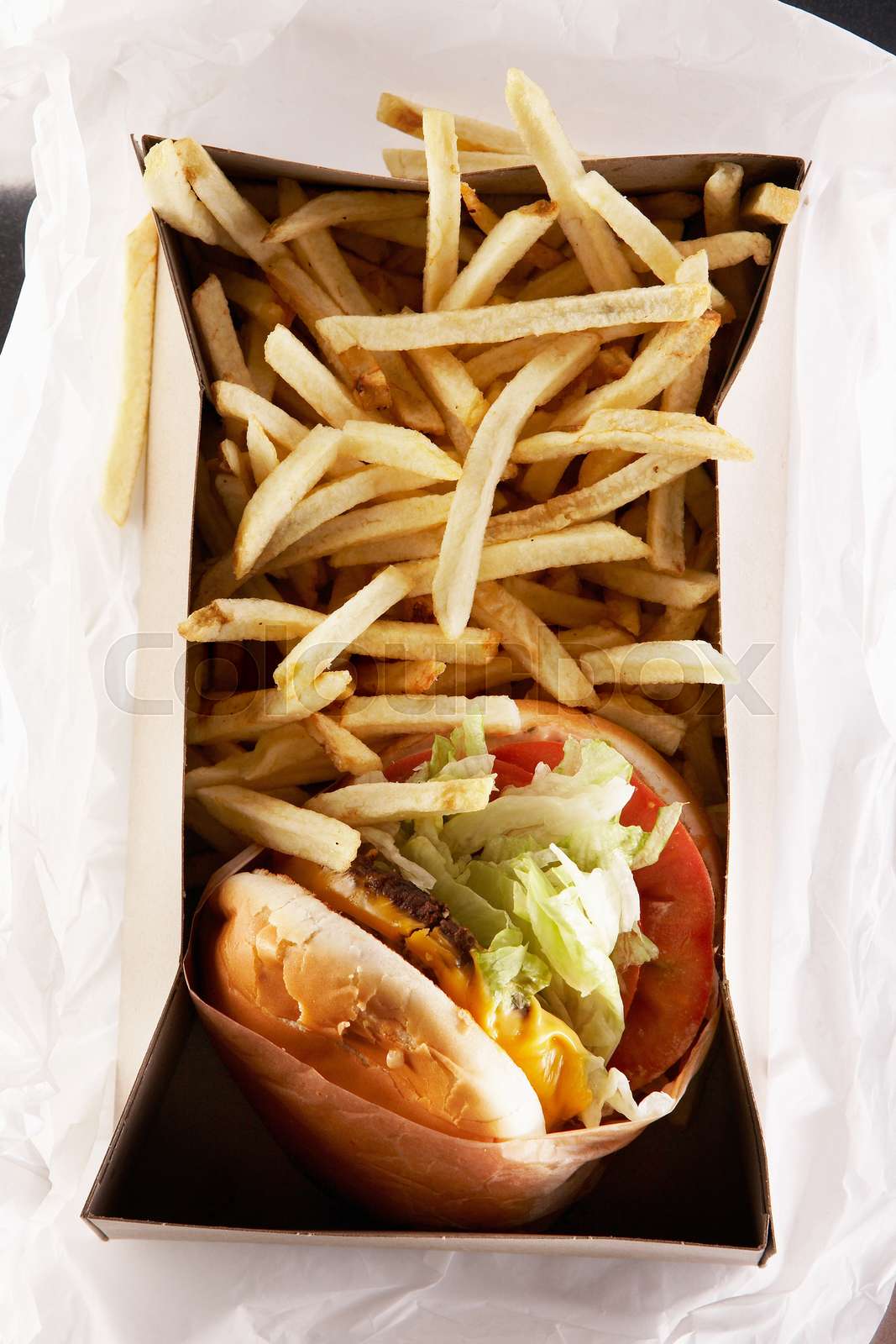 Fast food in take out box | Stock image | Colourbox
