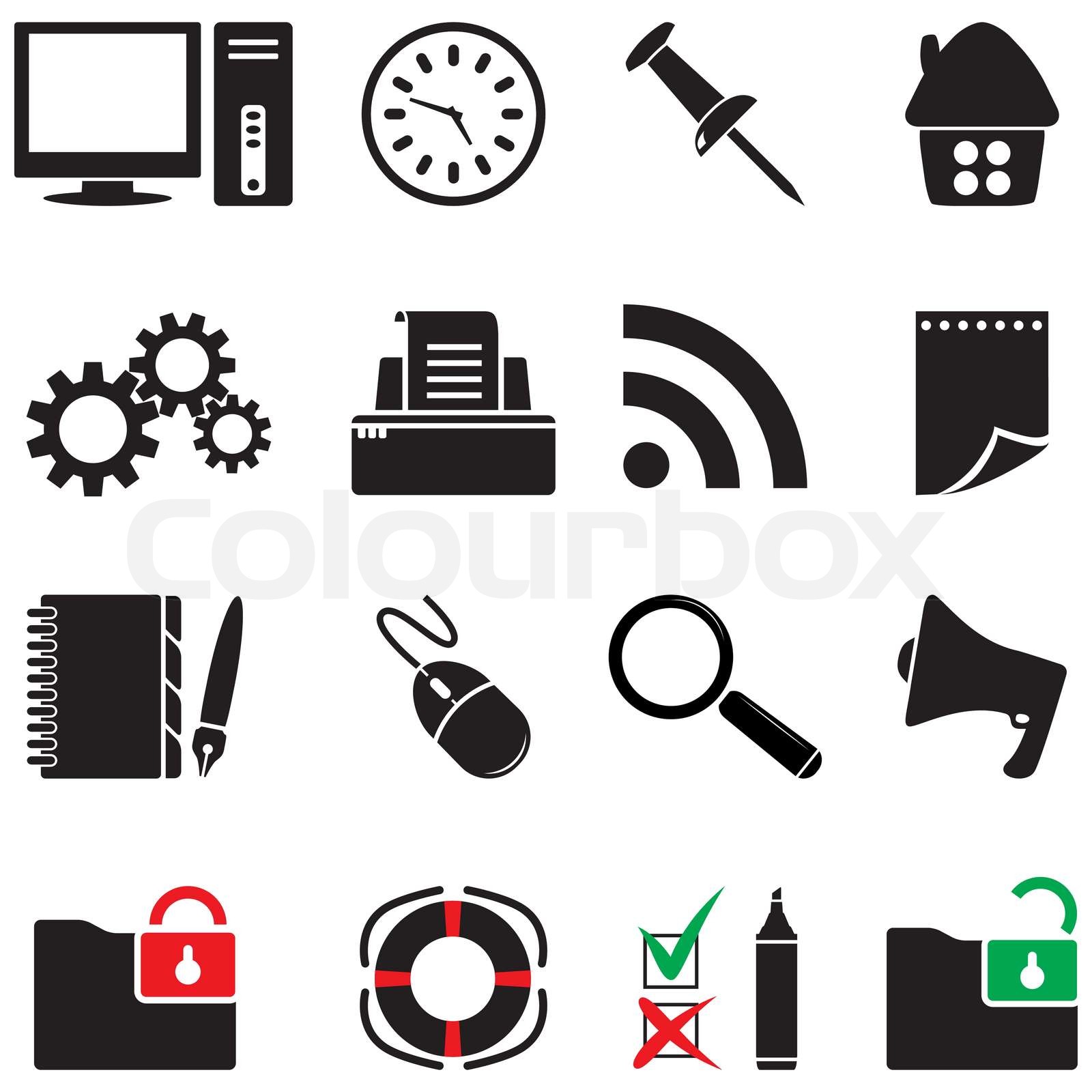 computer icon set | Stock vector | Colourbox
