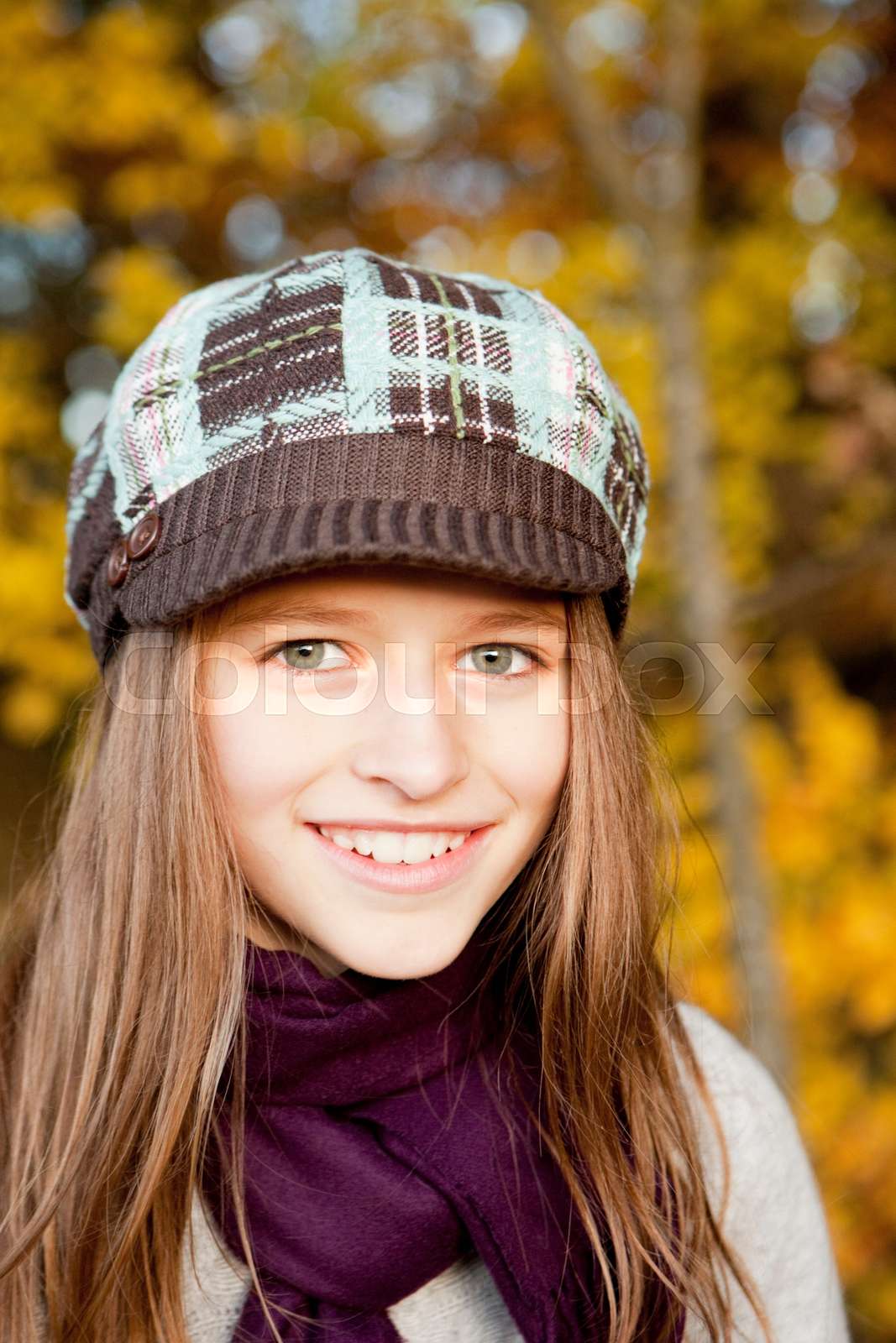 Portrait of a girl with cap | Stock image | Colourbox