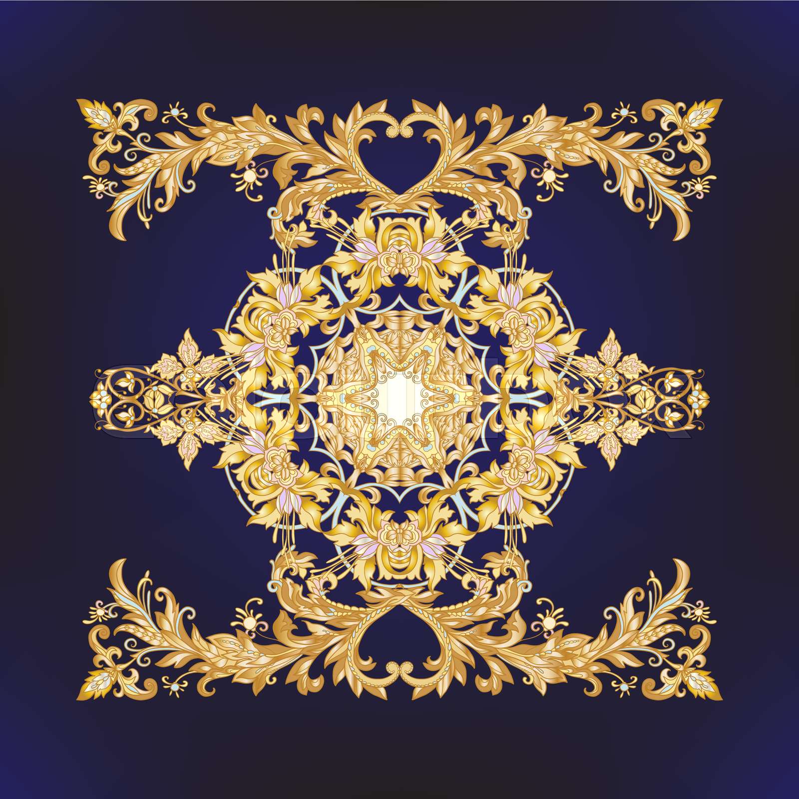 Medieval floral royal pattern. | Stock vector | Colourbox