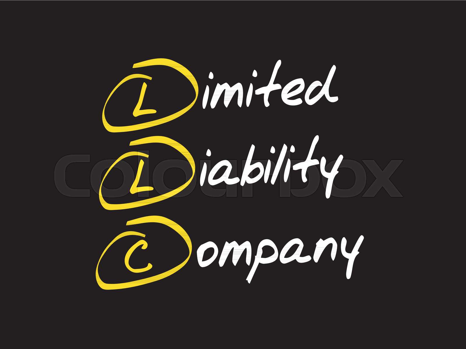 LLC - Limited Liability Company | Stock vector | Colourbox