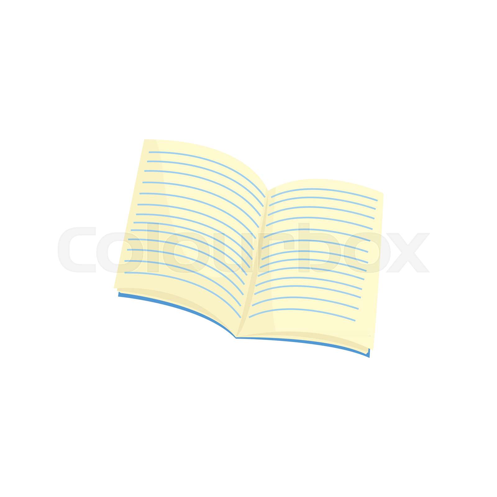 Blank opened notebook cartoon vector Illustration | Stock vector ...