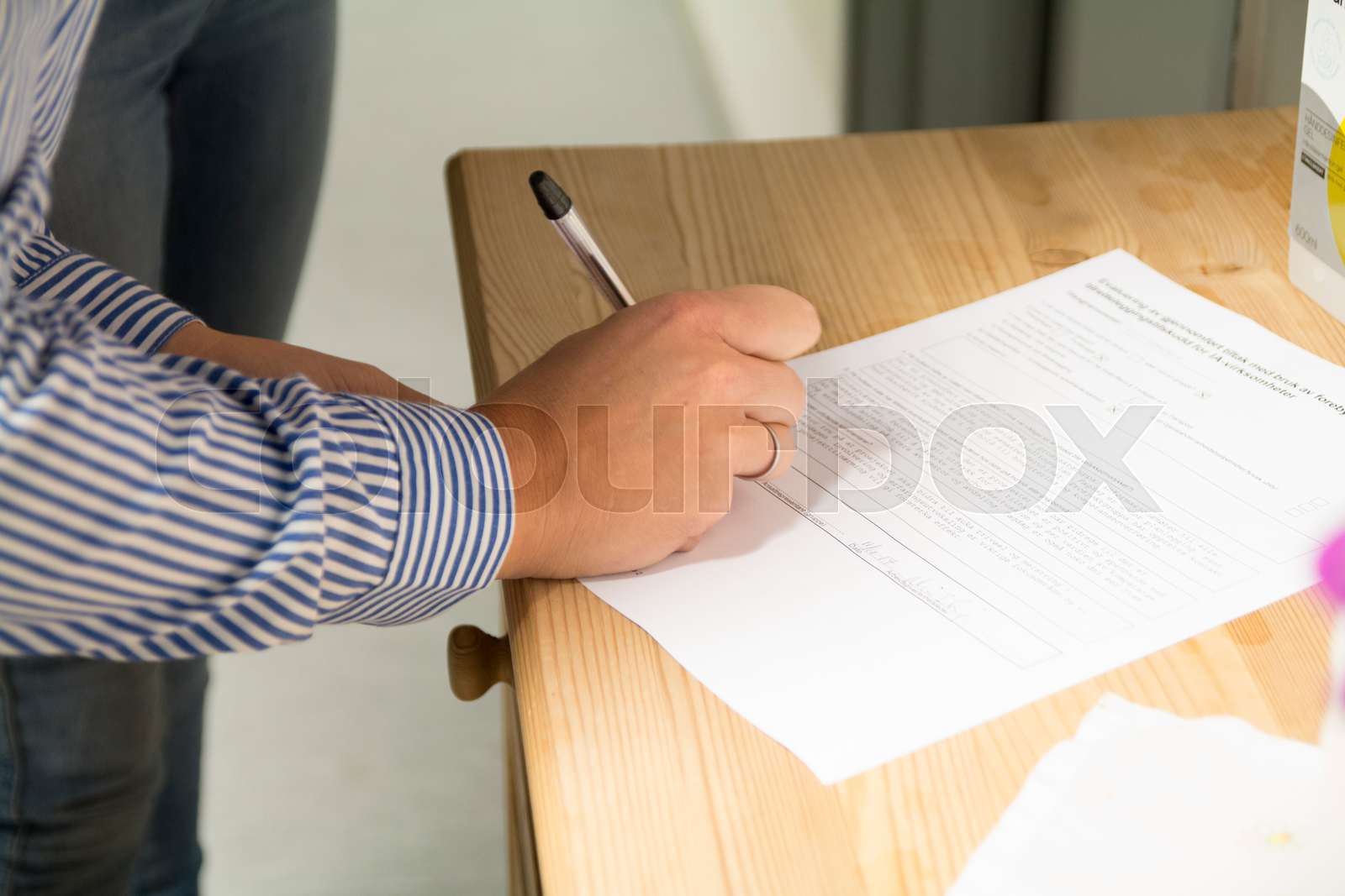 Signing Paper | Stock image | Colourbox