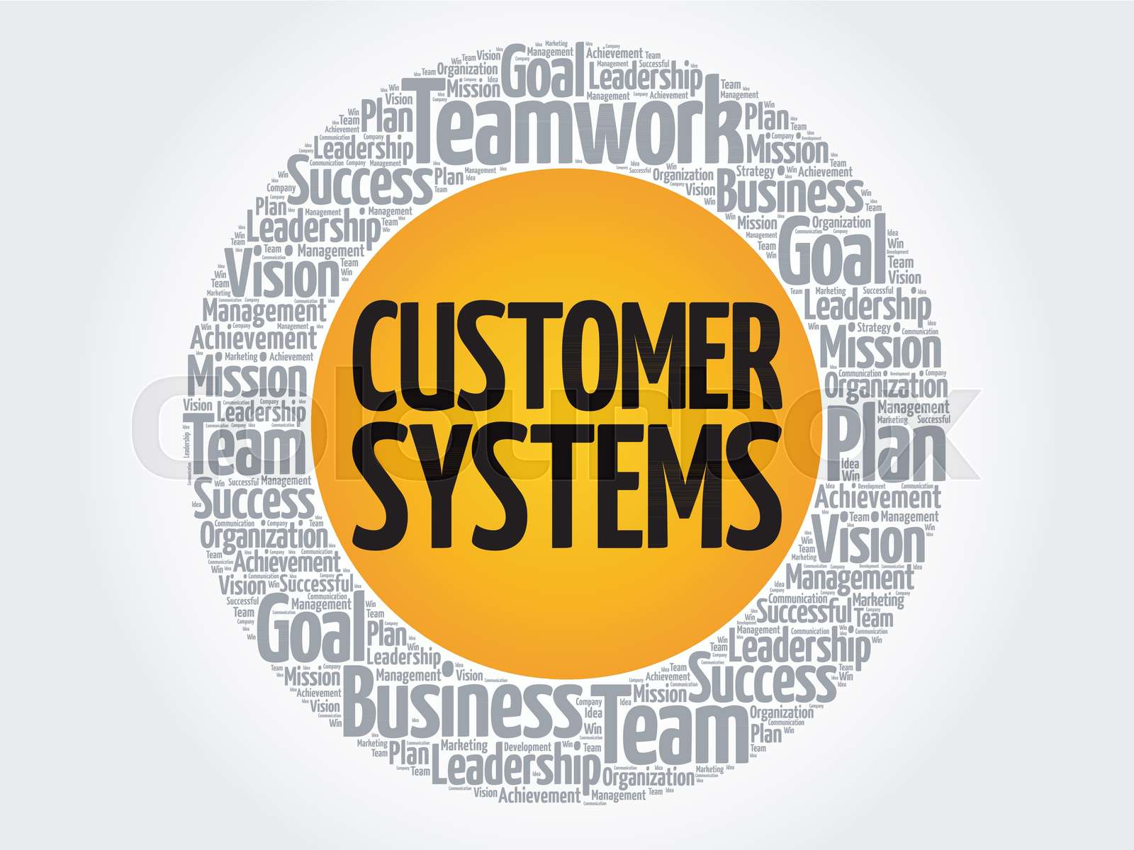 Customer Systems circle | Stock vector | Colourbox