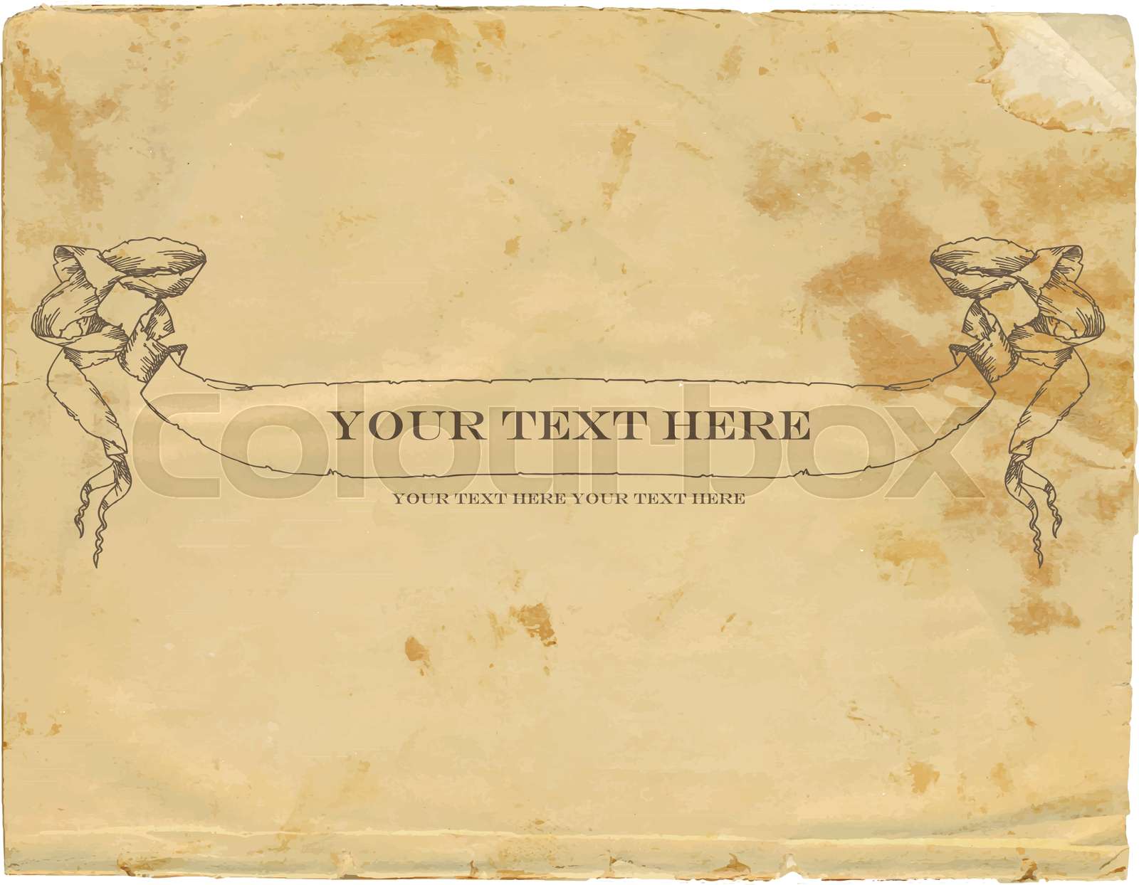 Vector Creative Card Template Design, Old Vintage and Retro paper ...