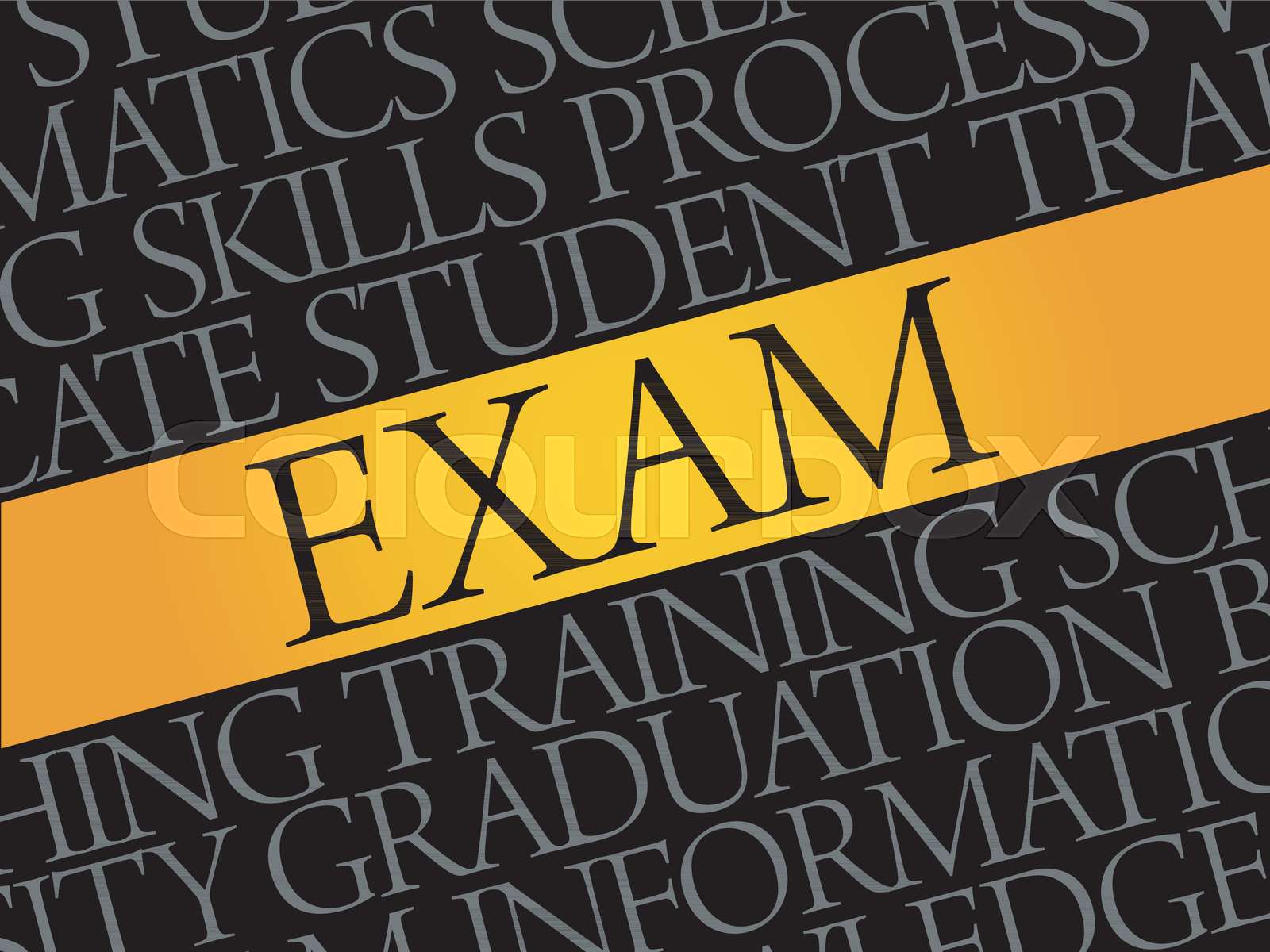 EXAM word cloud collage | Stock vector | Colourbox