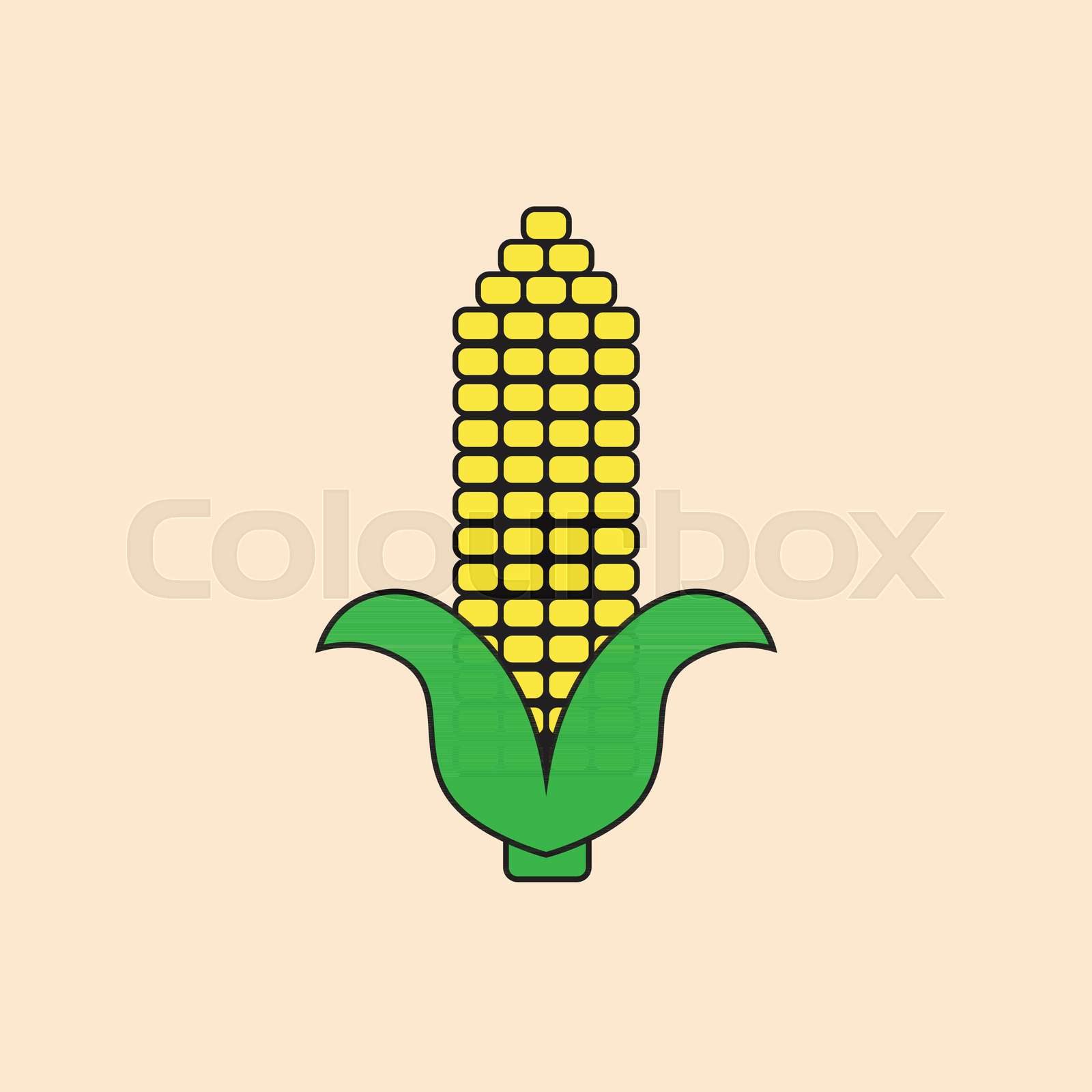 Corn Cob Icon Autumn Harvest Concept | Stock vector | Colourbox