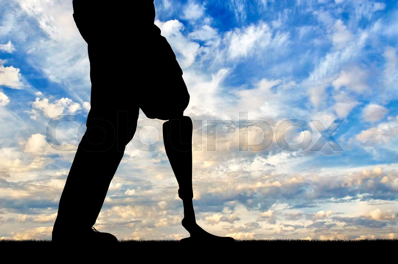 Concept of people with disabilities with prosthetic legs | Stock image ...