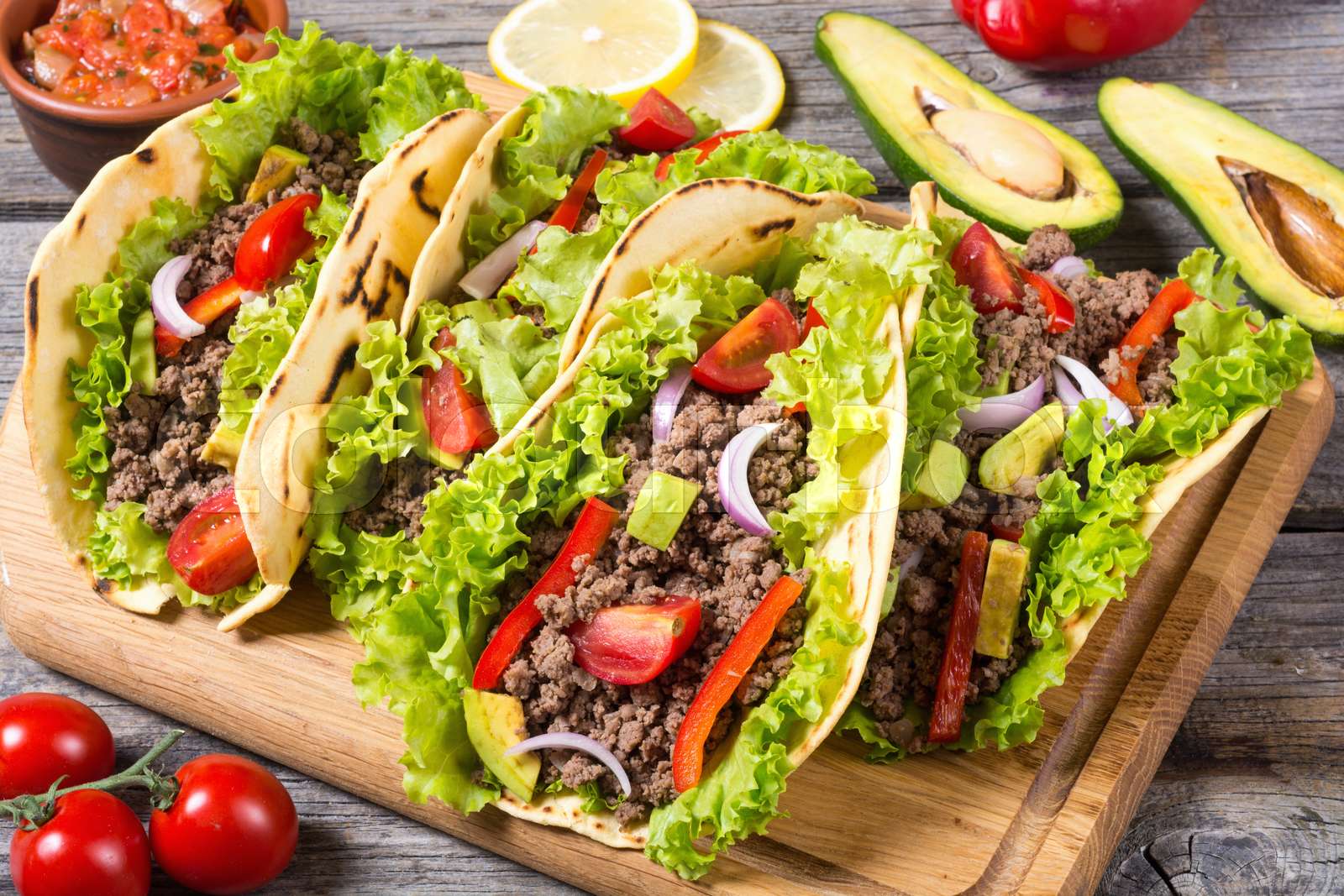 Traditional mexican tacos | Stock image | Colourbox