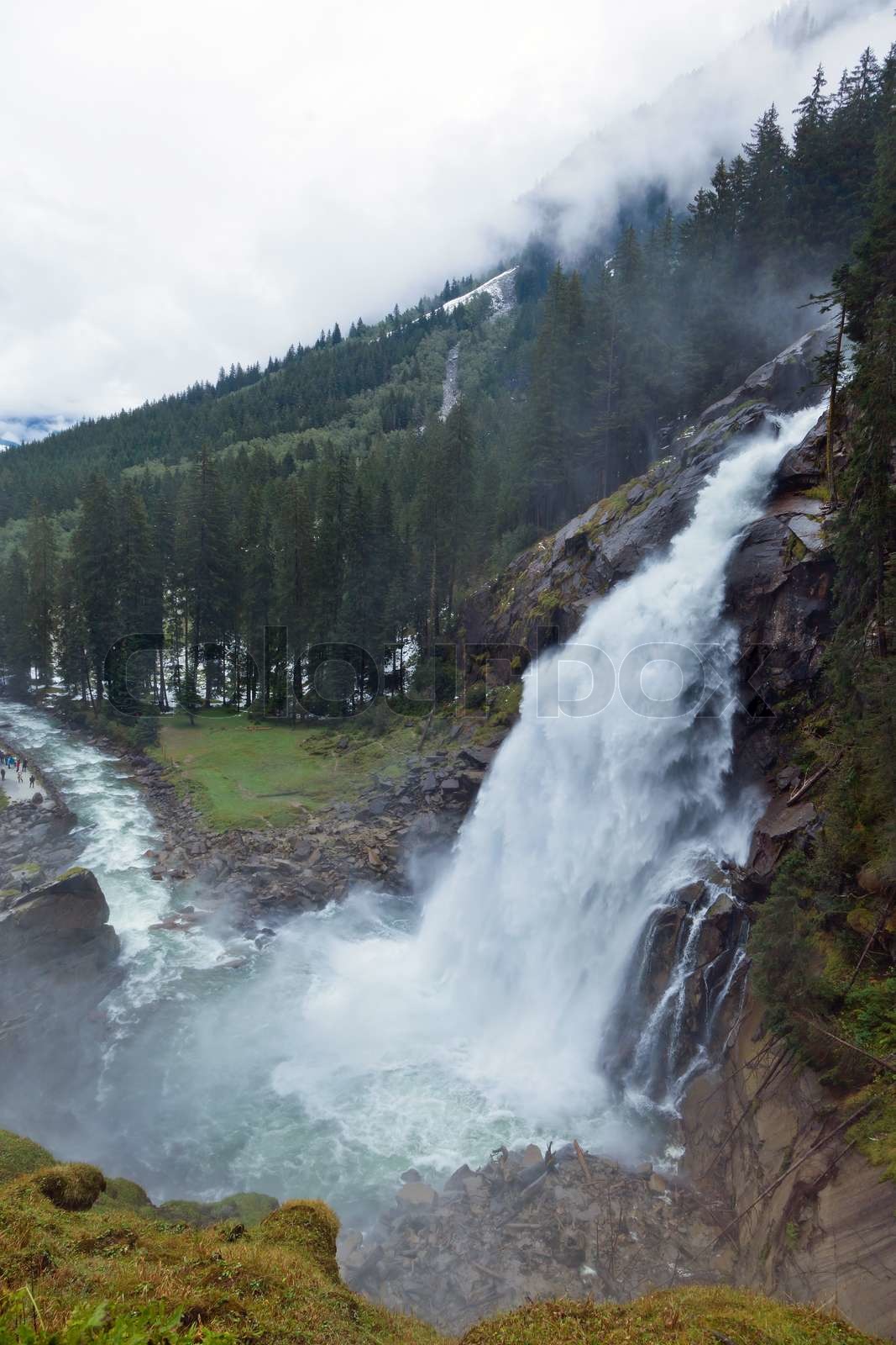 the krimmel waterfalls in austria salzburg. europe's largest waterfalls ...