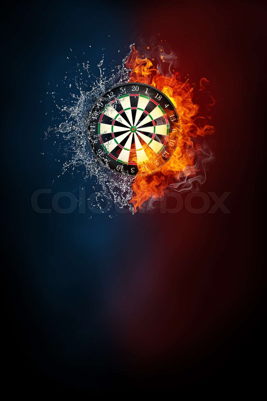 Darts sports tournament modern poster template. | Stock image | Colourbox