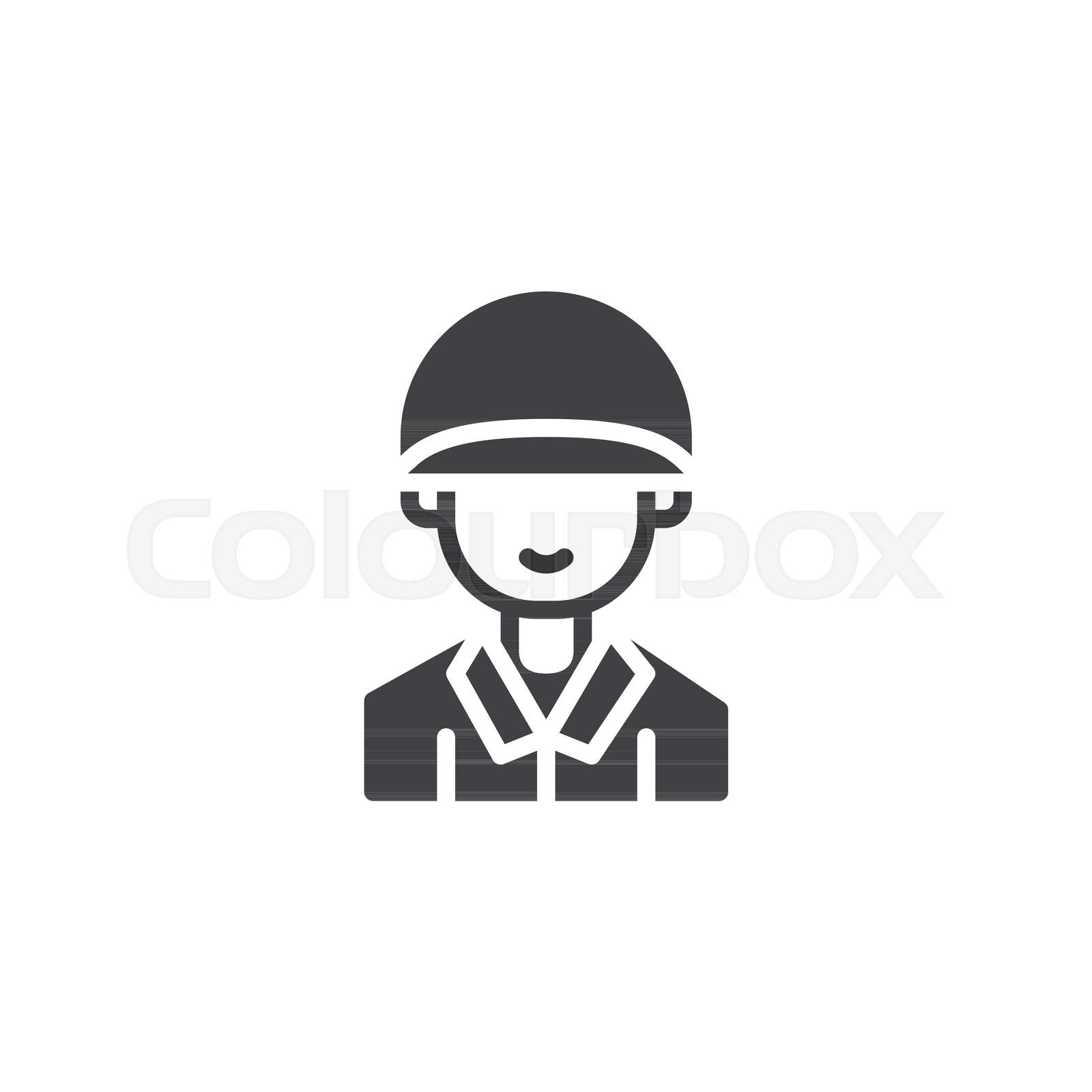 Soldier icon vector | Stock vector | Colourbox