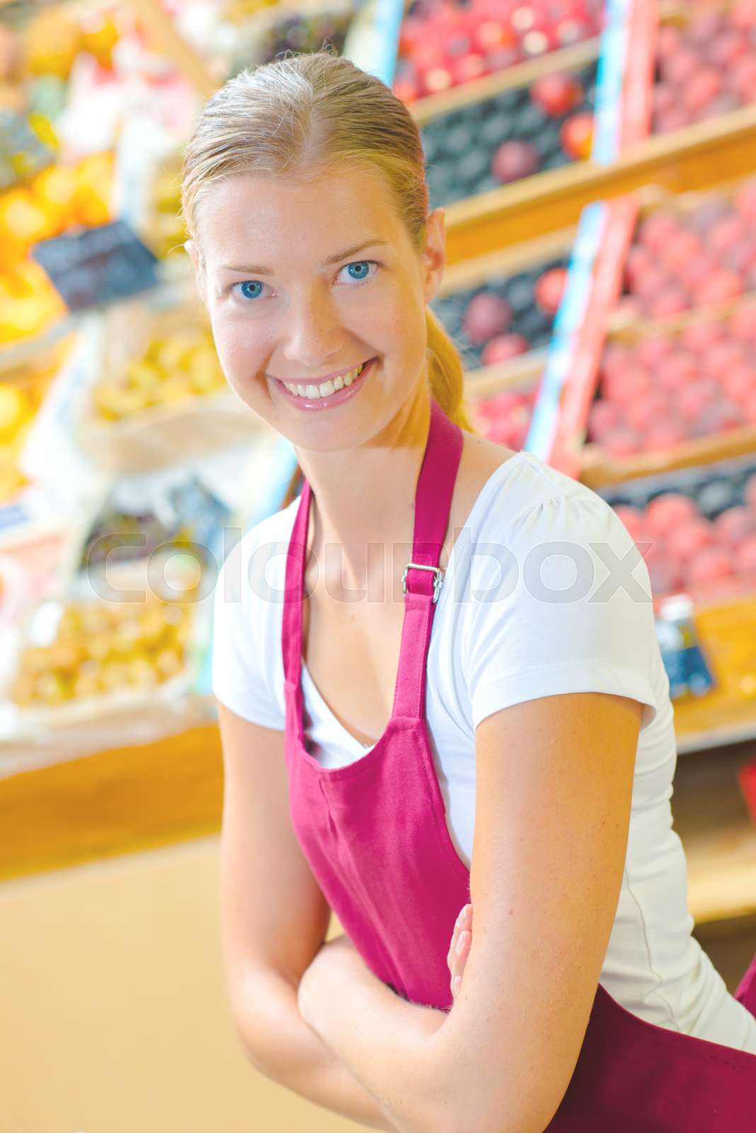Supermarket employee | Stock image | Colourbox