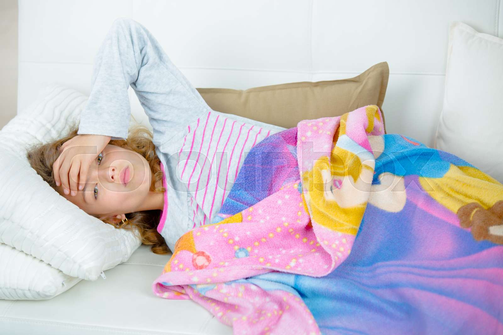 Little Girl Has A Fever Stock Image Colourbox Little Girl Has A Fever Stock Image Colourbox