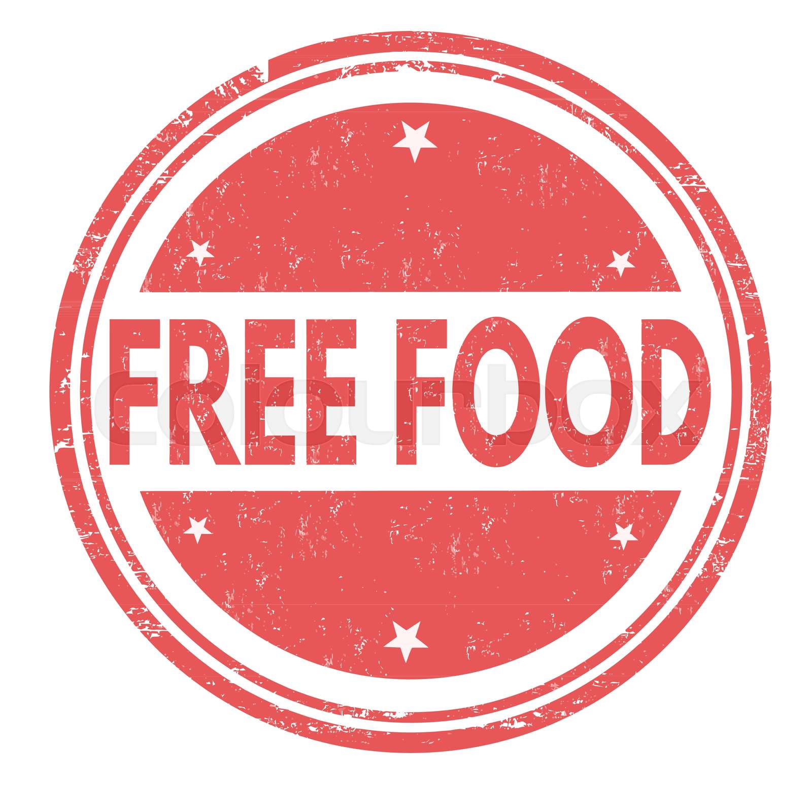 Free food sign or stamp | Stock vector | Colourbox