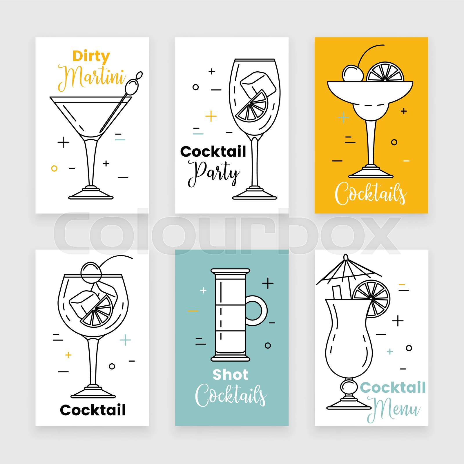 Cocktail menu | Stock vector | Colourbox