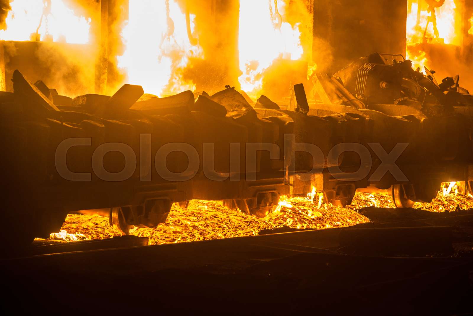 Accident at a steel mill | Stock image | Colourbox